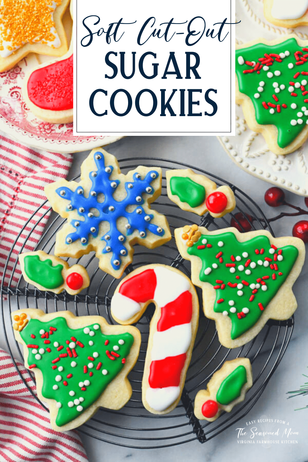 Soft Cut Out Sugar Cookies - The Seasoned Mom