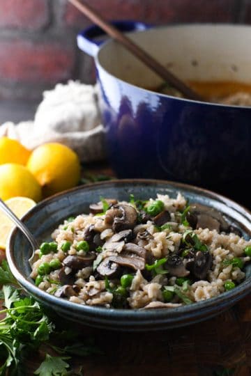 Easy Mushroom Risotto {Oven-Baked and No-Stir!} - The Seasoned Mom