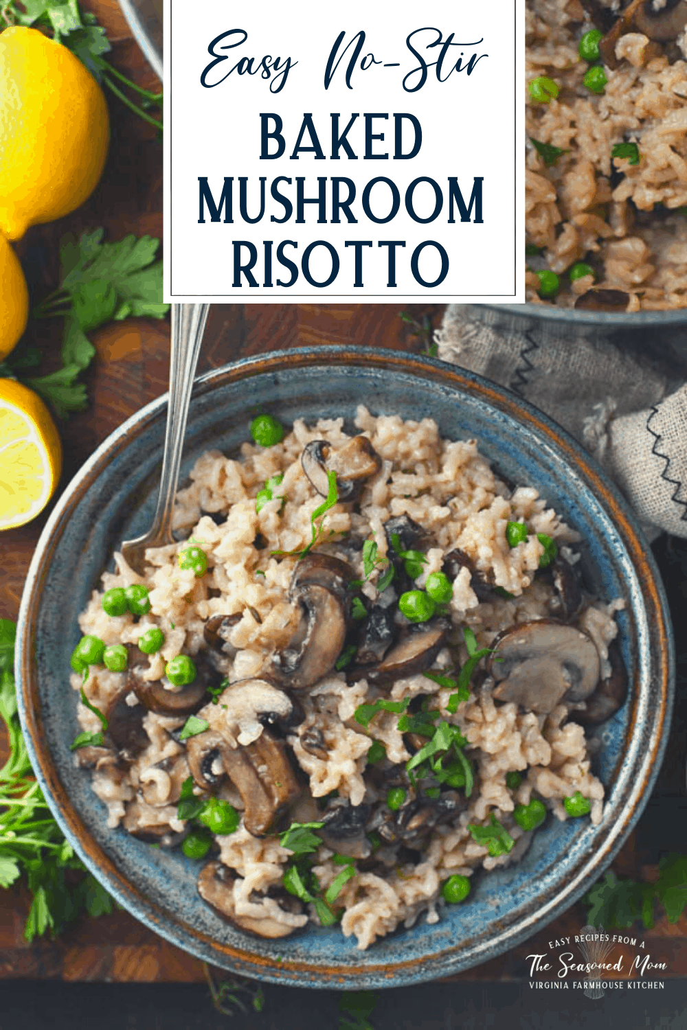 Easy Mushroom Risotto {Oven-Baked and No-Stir!} - The Seasoned Mom