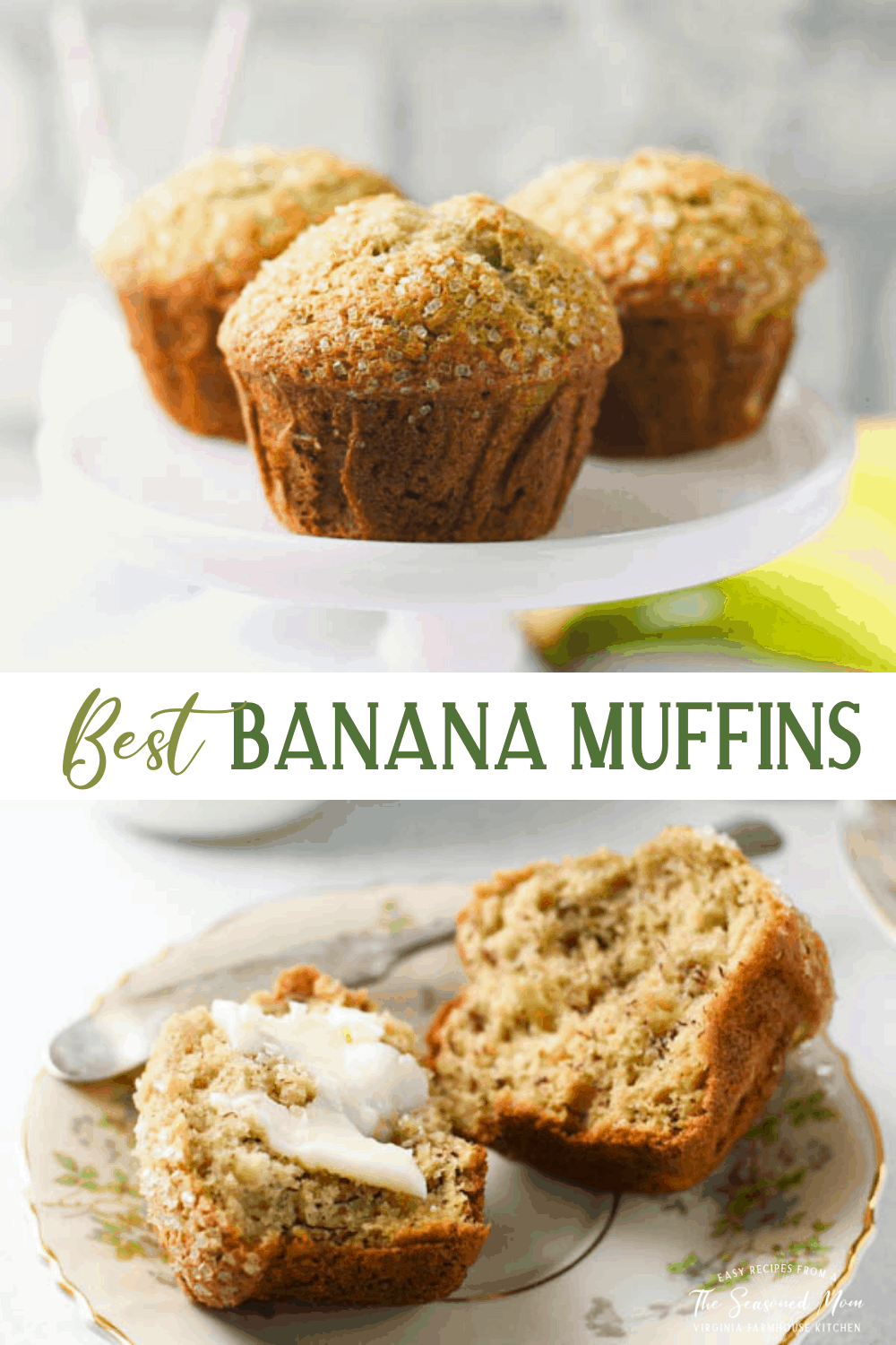 Easy Banana Muffins {From Scratch} | The Seasoned Mom