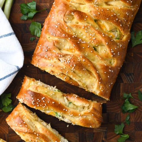 Chicken and Broccoli Crescent Braid - The Seasoned Mom