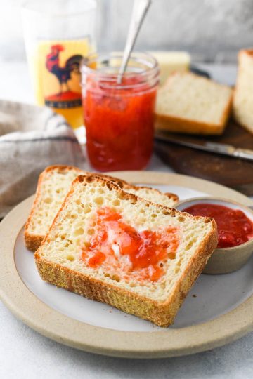 English Muffin Bread {No Knead!} - The Seasoned Mom