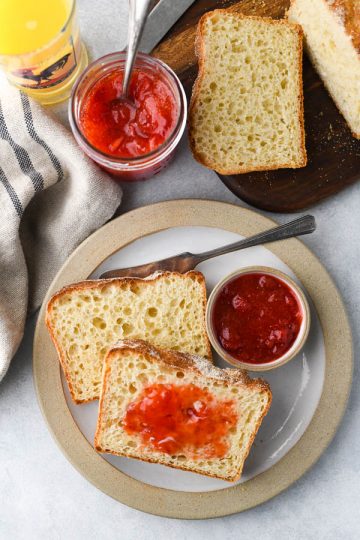 English Muffin Bread {No Knead!} - The Seasoned Mom