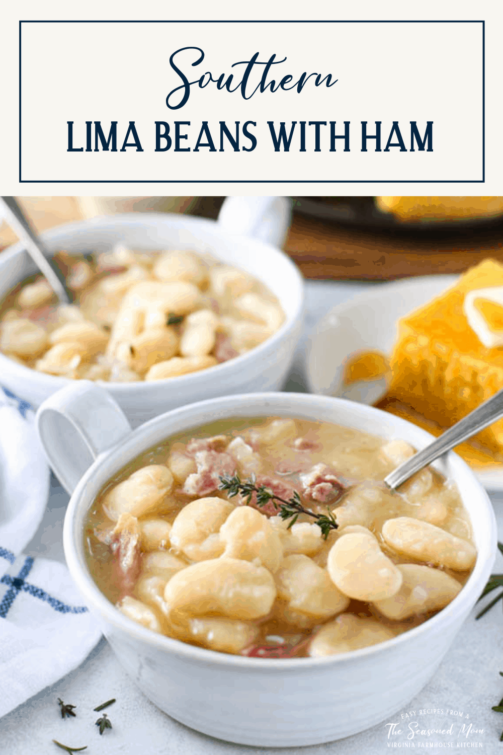 Southern Lima Beans with Ham {Butter Beans} - The Seasoned Mom