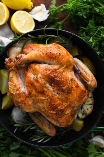 Whole Roasted Chicken {Super Crispy Skin!} - The Seasoned Mom