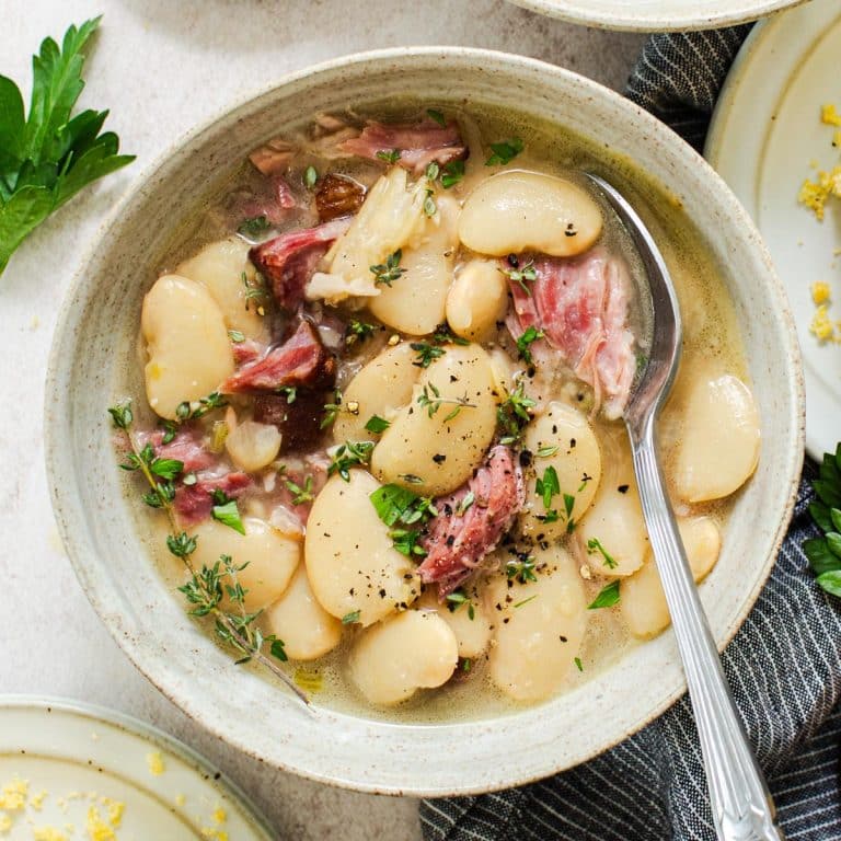 Lima Beans Recipe and Ham (Southern Butter Beans)