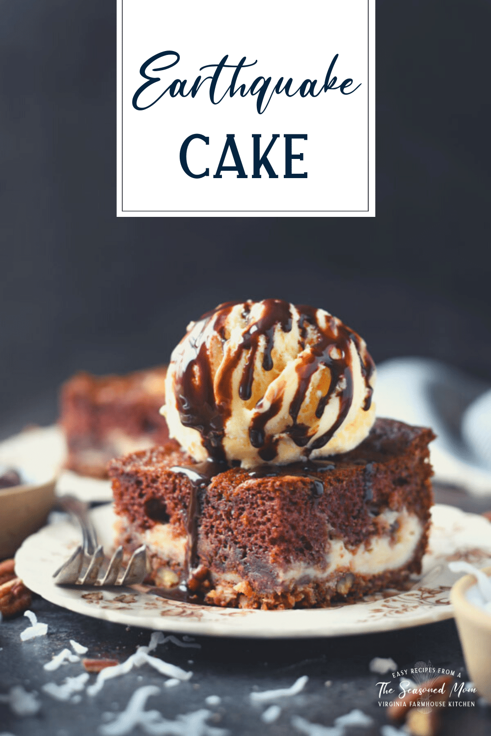 Earthquake Cake {with Cake Mix!} - The Seasoned Mom