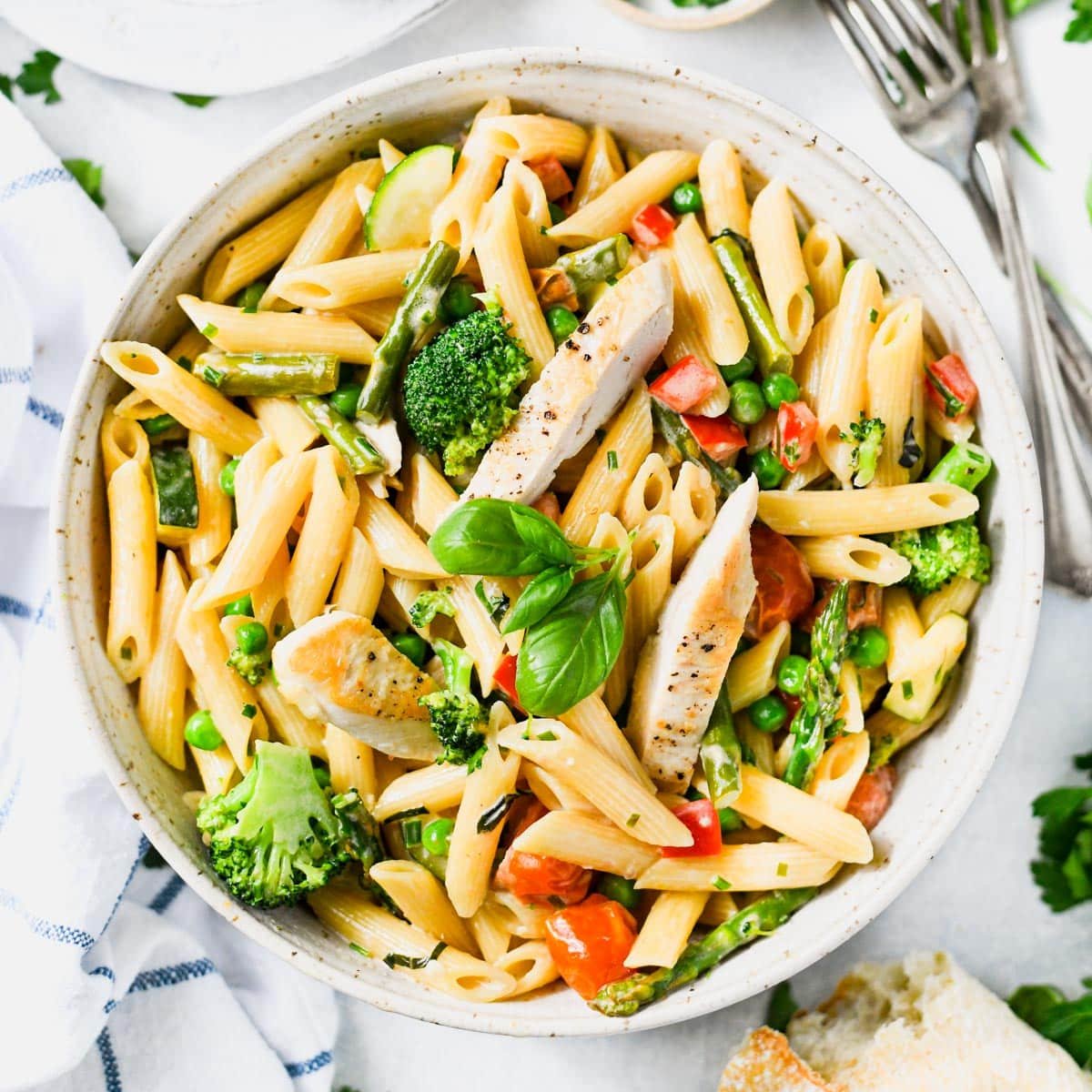 Chicken Primavera Recipe Easy One Pot Pasta Primavera • Simple Gray