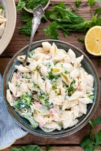 Easy Pasta Salad with Mayo - The Seasoned Mom