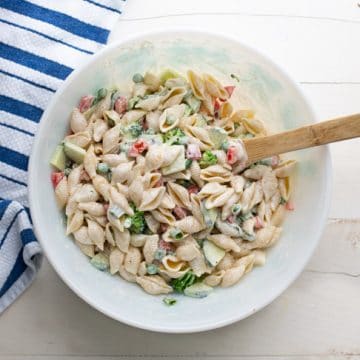 Easy Pasta Salad with Mayo - The Seasoned Mom