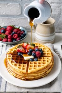 Bisquick Waffles with a Secret Ingredient! - The Seasoned Mom