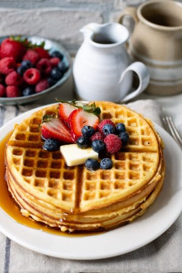 Bisquick Waffles with a Secret Ingredient! - The Seasoned Mom