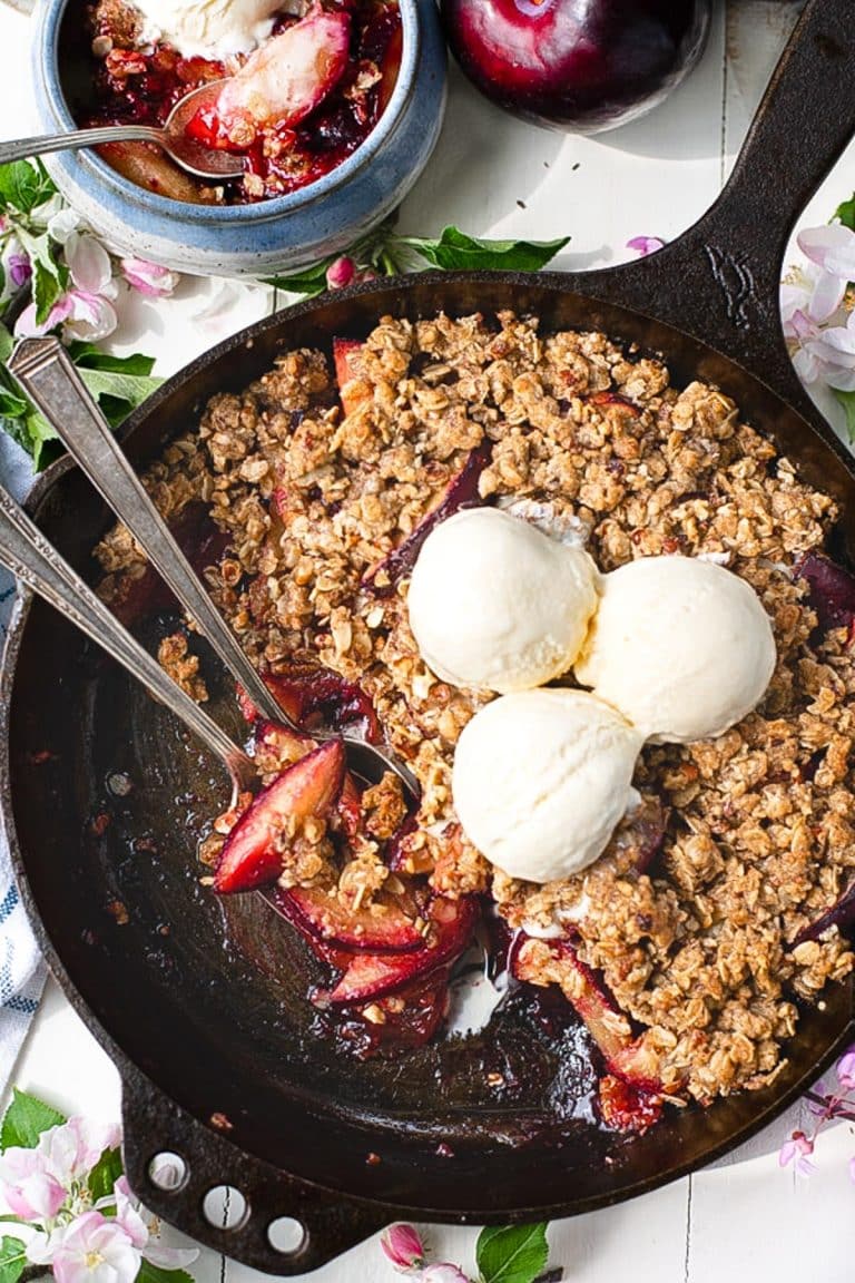 Easy Plum Crisp Recipe (the Best Summer and Fall Fruit Dessert!)