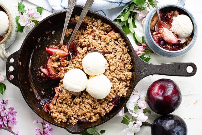 Easy Plum Crisp Recipe (the Best Summer and Fall Fruit Dessert!)