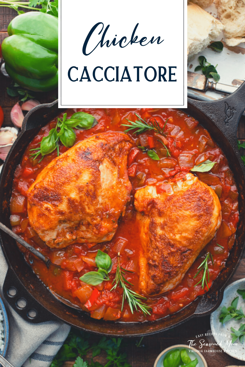 Chicken Cacciatore {Italian Hunter's Chicken} - The Seasoned Mom