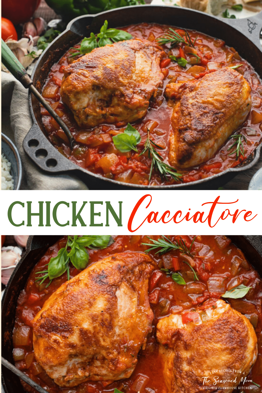 Chicken Cacciatore {Italian Hunter's Chicken} - The Seasoned Mom