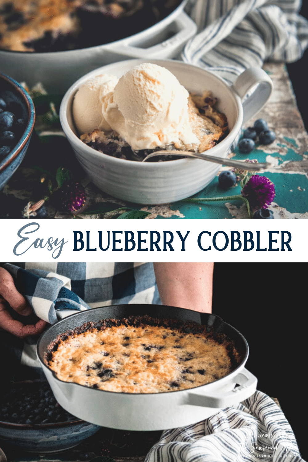 Easy Blueberry Cobbler - The Seasoned Mom