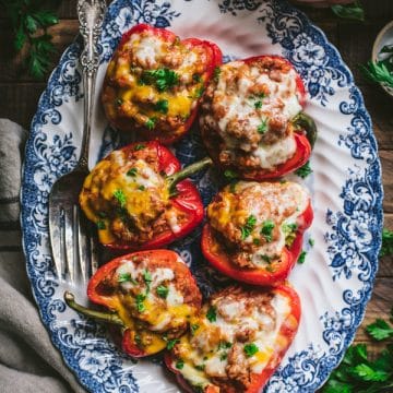Ground Turkey Stuffed Peppers - The Seasoned Mom