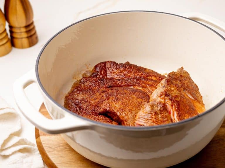 BBQ Beef in a Dutch Oven (Easy Shredded Sandwich Meat)