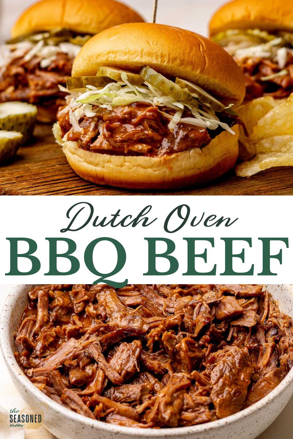 BBQ Beef in a Dutch Oven (Easy Shredded Sandwich Meat)