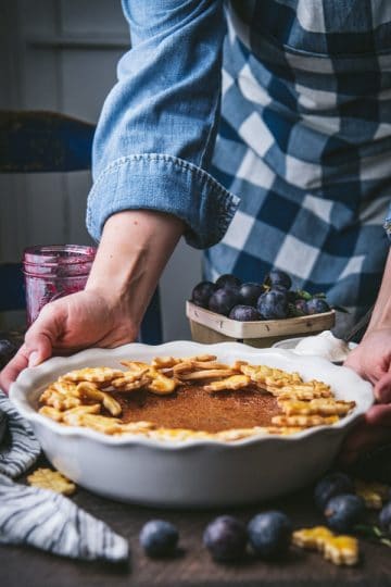 Old-Fashioned Damson Plum Pie - The Seasoned Mom