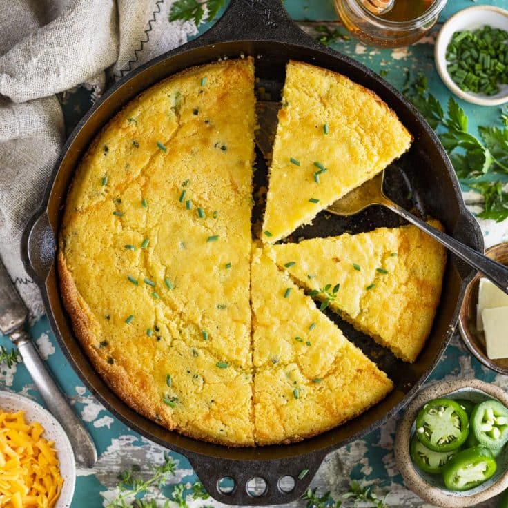 Jalapeño Cheddar Cornbread - The Seasoned Mom
