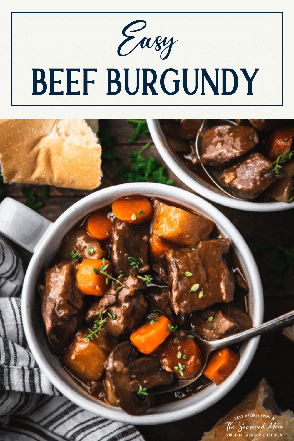 Beef Burgundy {Beef Bourguignon} - The Seasoned Mom