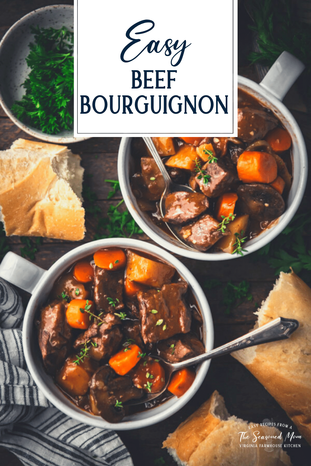 Beef Burgundy {Beef Bourguignon} - The Seasoned Mom