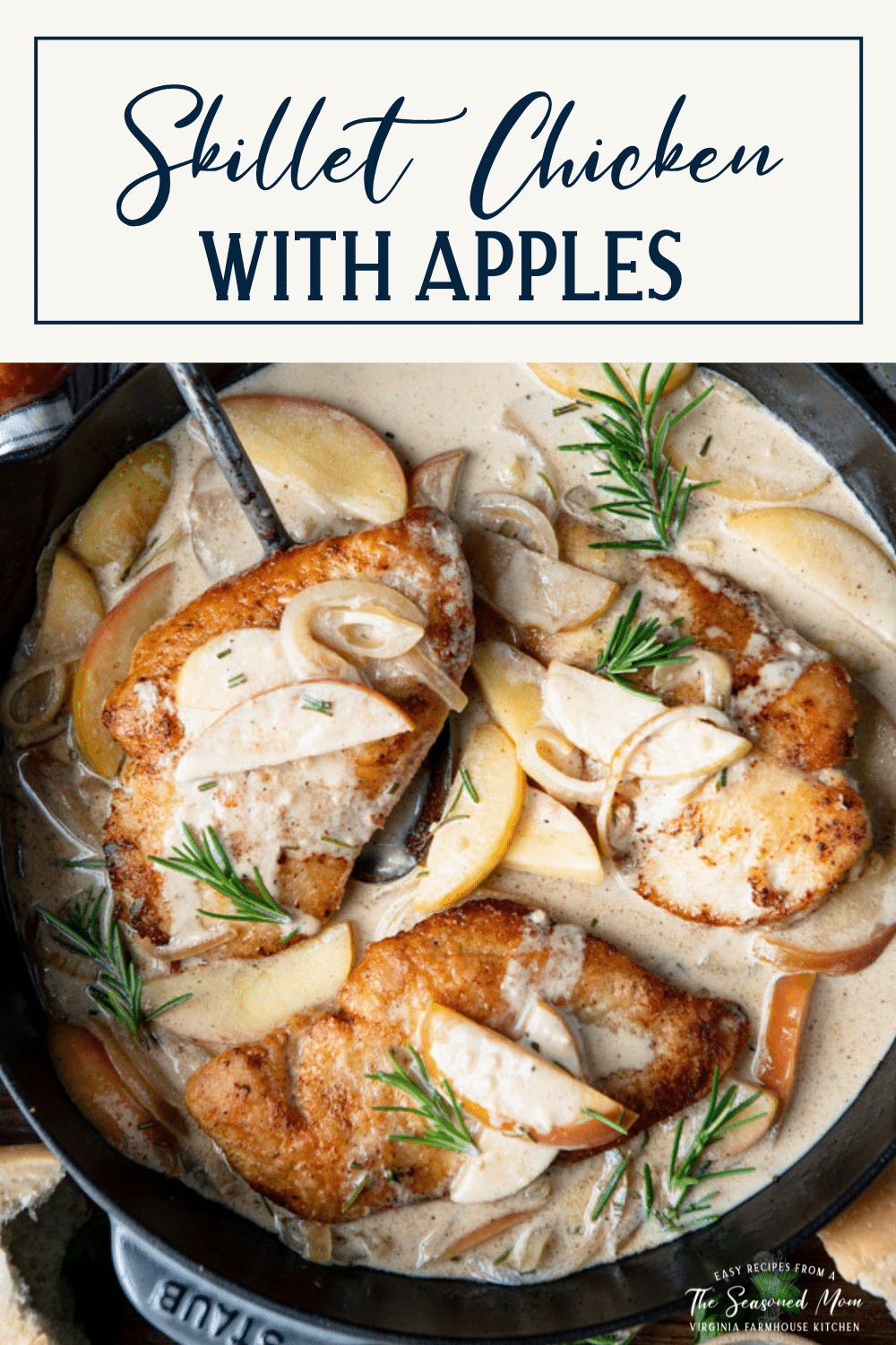 Skillet Chicken with Apples and Onions - The Seasoned Mom