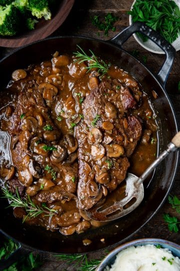 Smothered Round Steak - The Seasoned Mom