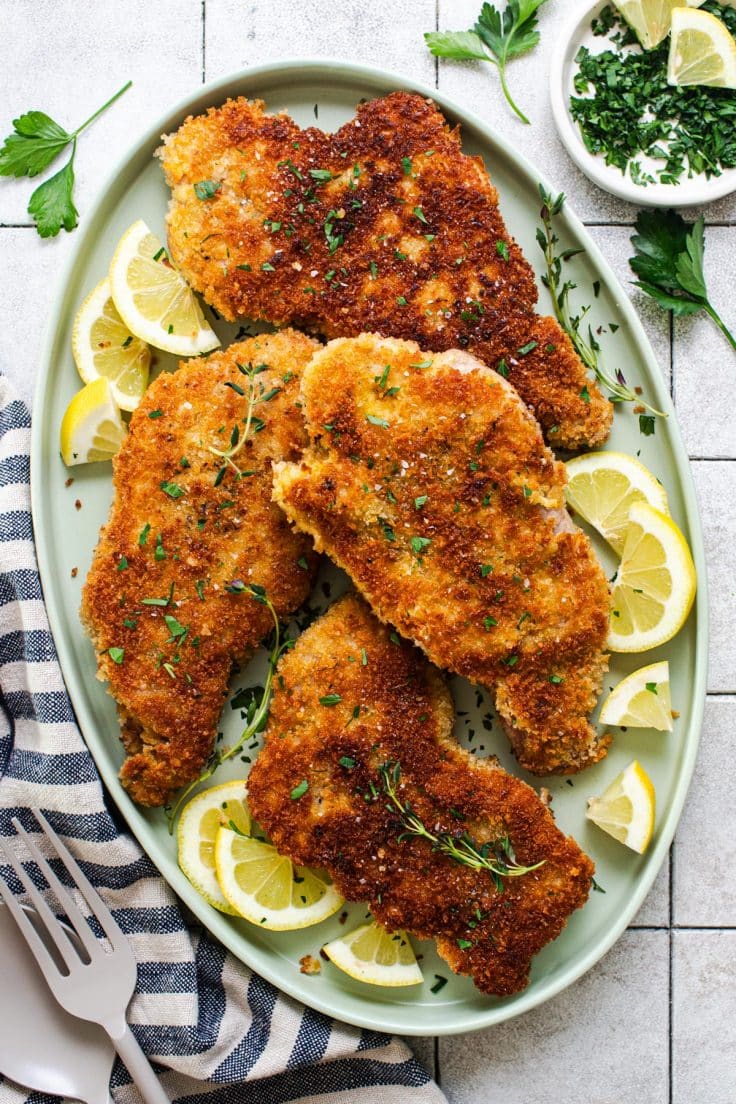 Crispy Pork Schnitzel with Mushroom Gravy