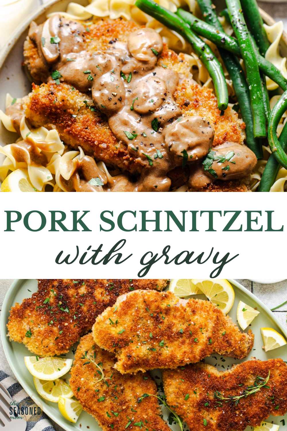 Crispy Pork Schnitzel with Mushroom Gravy