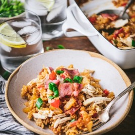 Dump-and-Bake Aloha Chicken and Rice - The Seasoned Mom