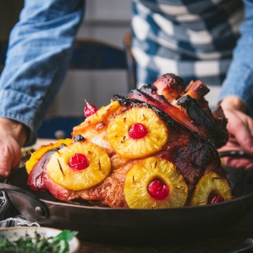 Brown Sugar Bourbon Glazed Ham - The Seasoned Mom