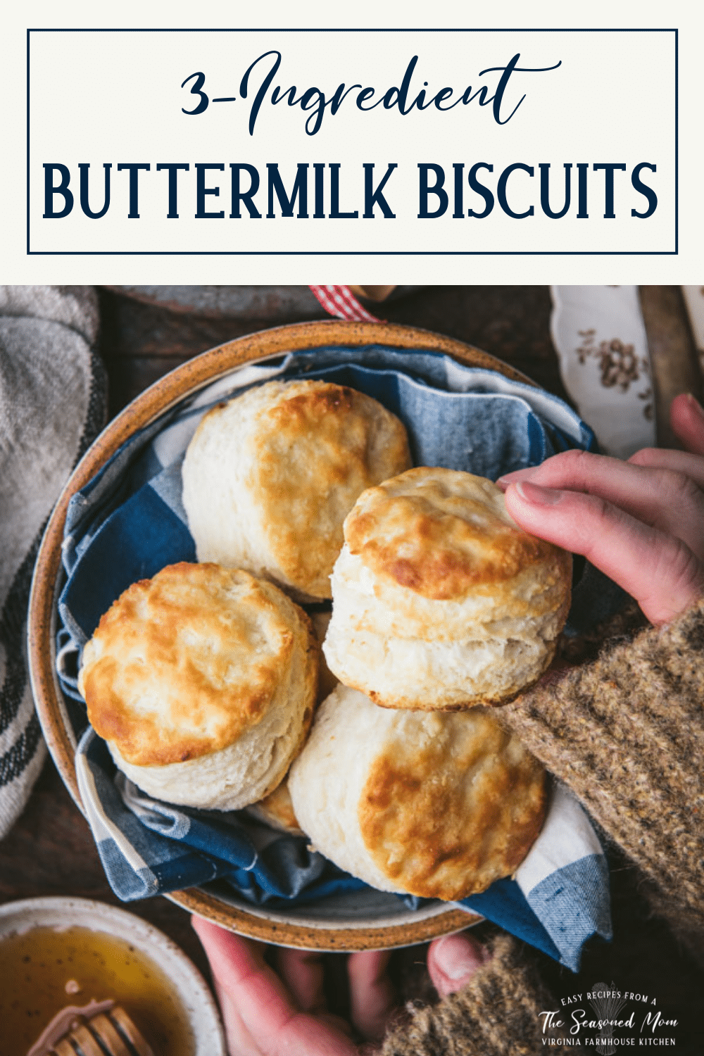 3-Ingredient Buttermilk Biscuits - The Seasoned Mom