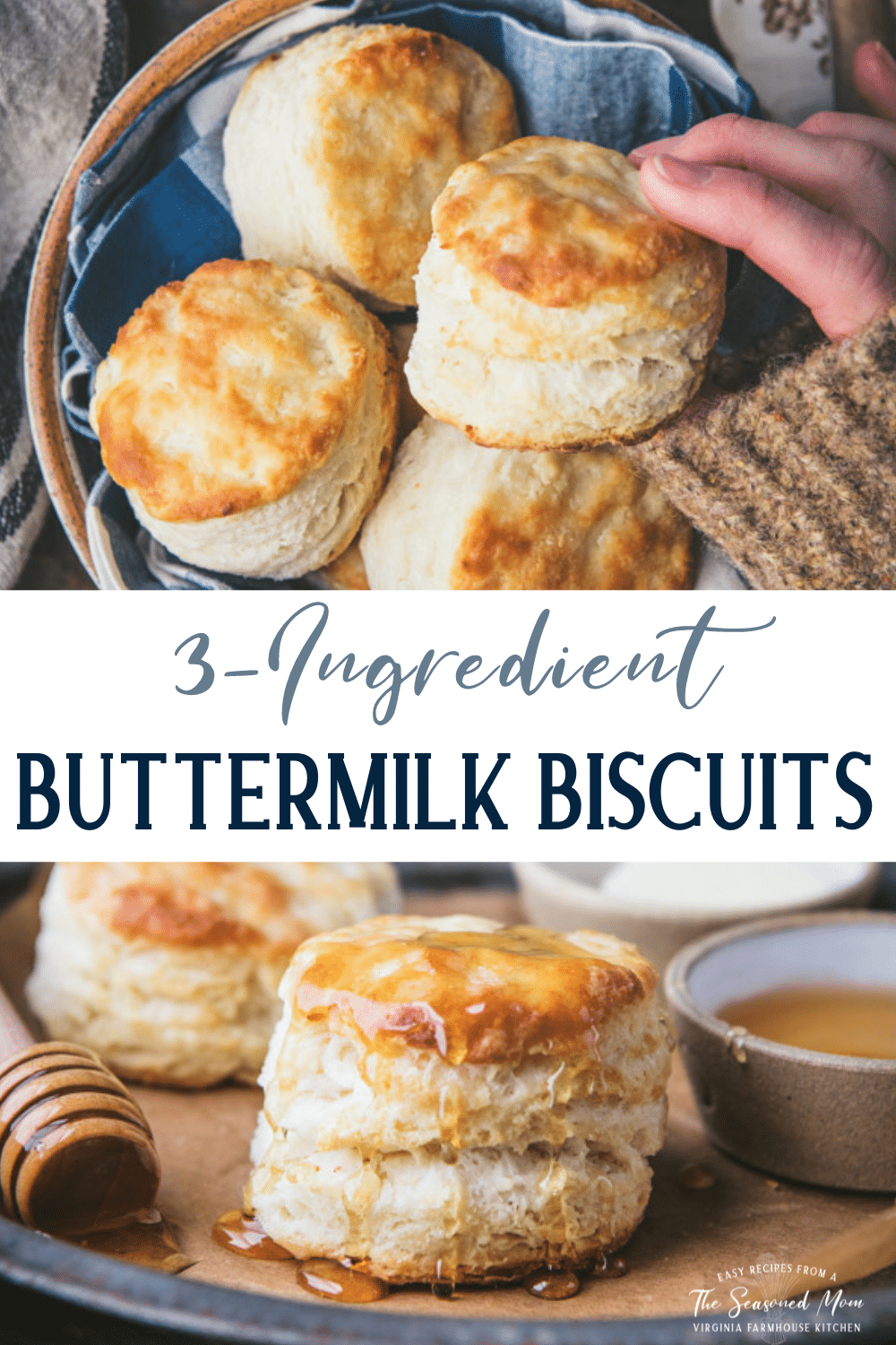 3-Ingredient Buttermilk Biscuits - The Seasoned Mom