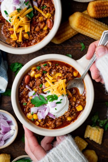 Slow Cooker Chili - The Seasoned Mom