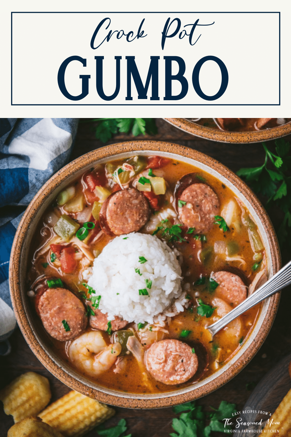 Crockpot Gumbo with Chicken, Sausage, & Shrimp - The Seasoned Mom