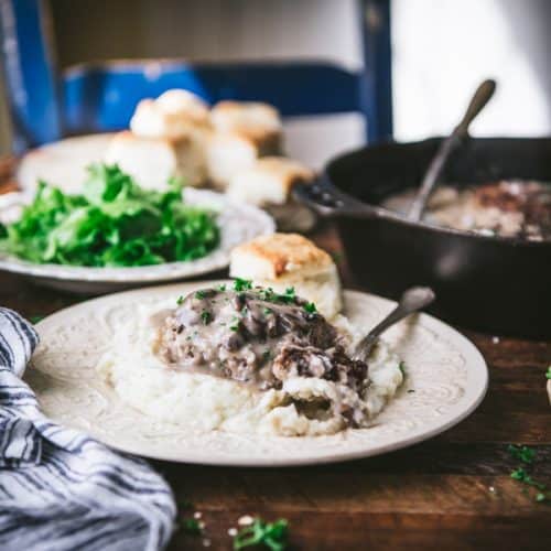 Hamburger Steak {Poor Man's Steak} - The Seasoned Mom