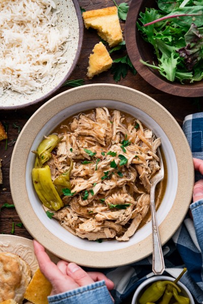 Crock Pot Mississippi Chicken - The Seasoned Mom