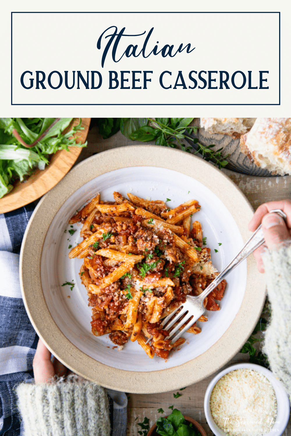 Italian Ground Beef Casserole - The Seasoned Mom