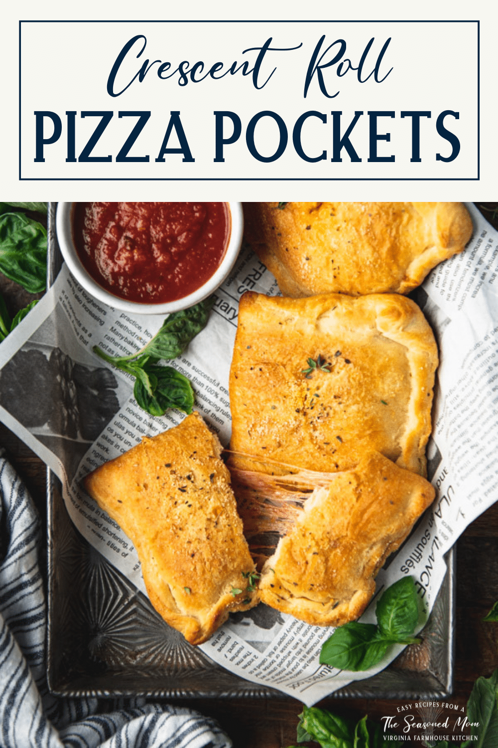 Crescent Roll Pizza Pockets - The Seasoned Mom