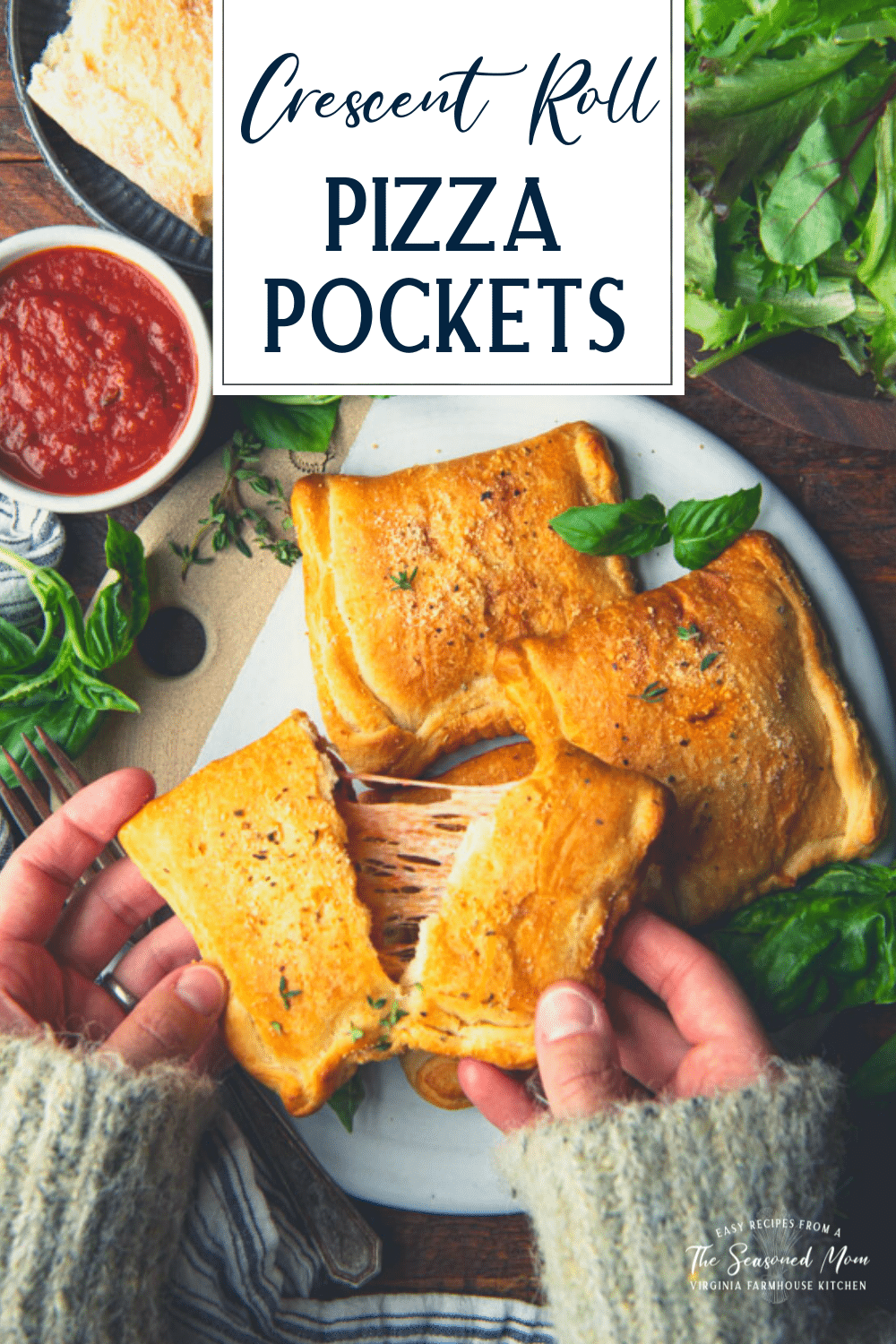 Crescent Roll Pizza Pockets - The Seasoned Mom