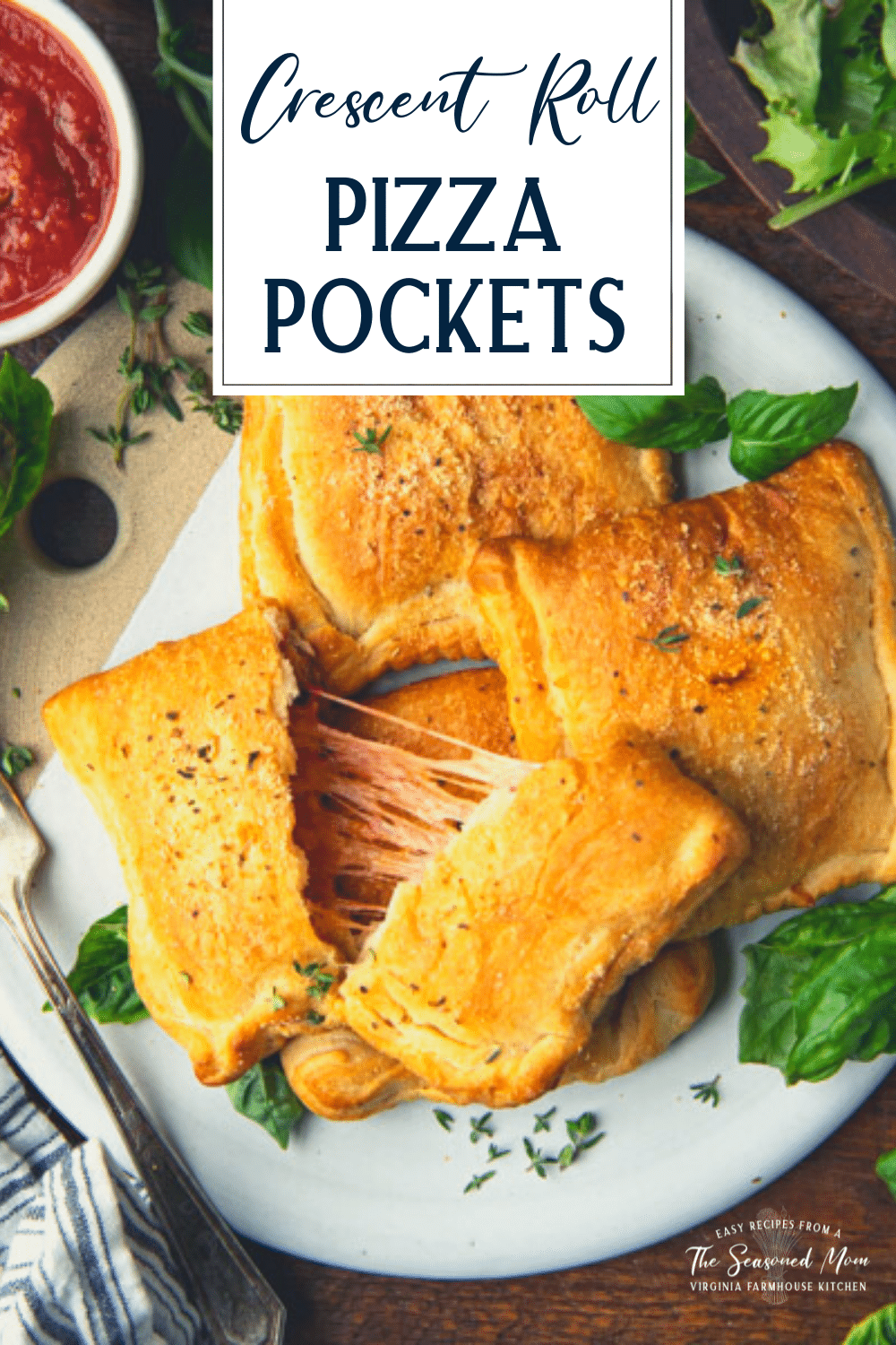 Crescent Roll Pizza Pockets - The Seasoned Mom