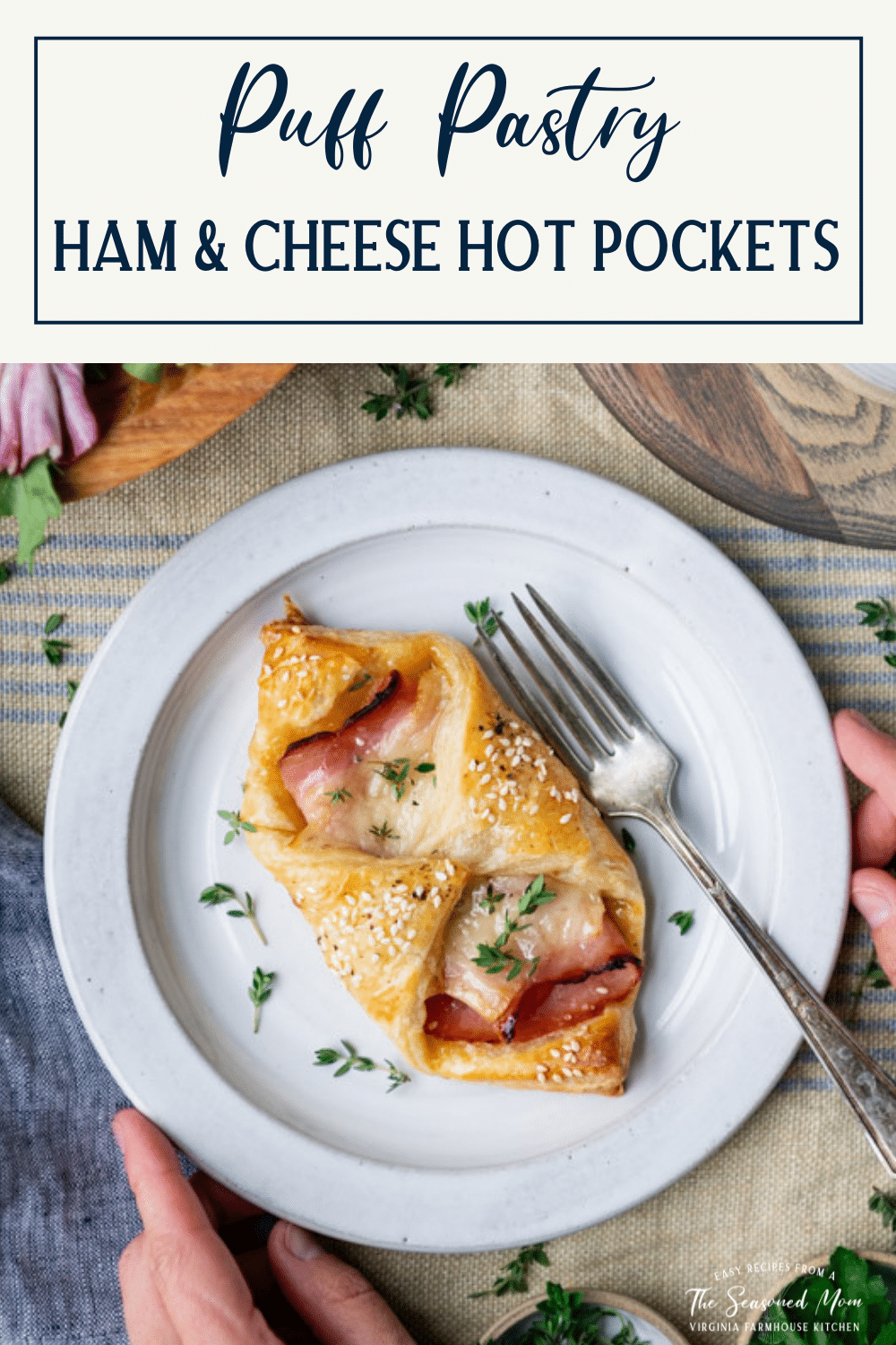 Puff Pastry Ham and Cheese Hot Pockets - The Seasoned Mom