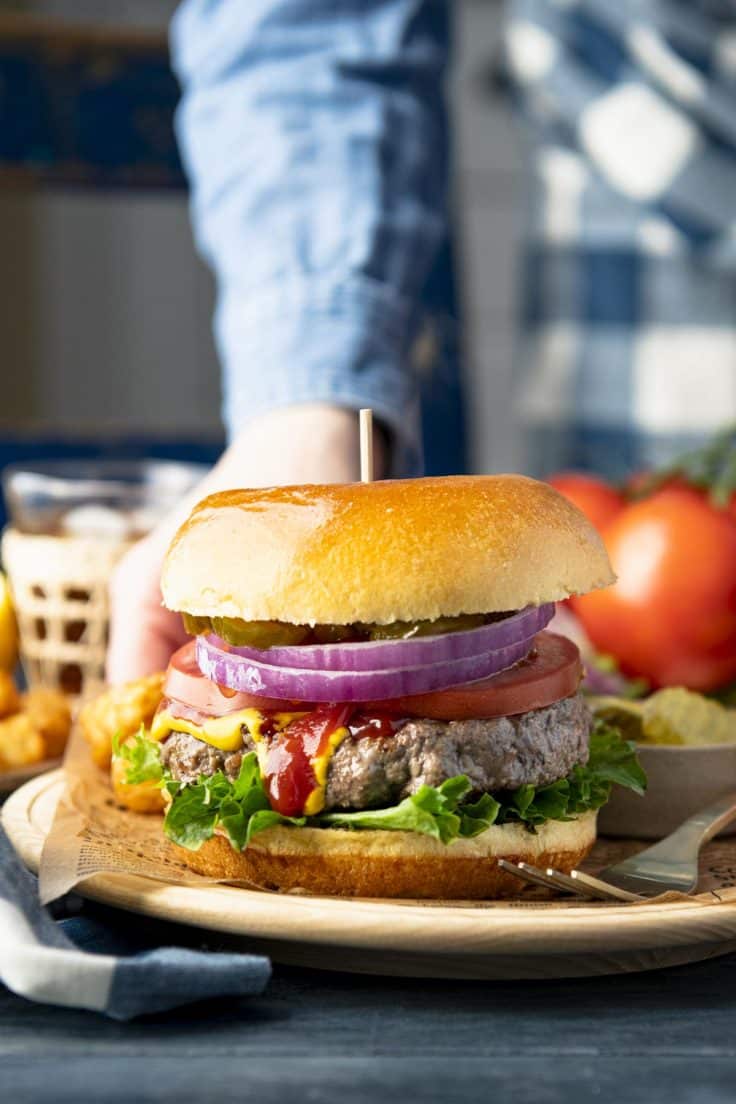 The Best Grilled Burger Recipe - The Seasoned Mom