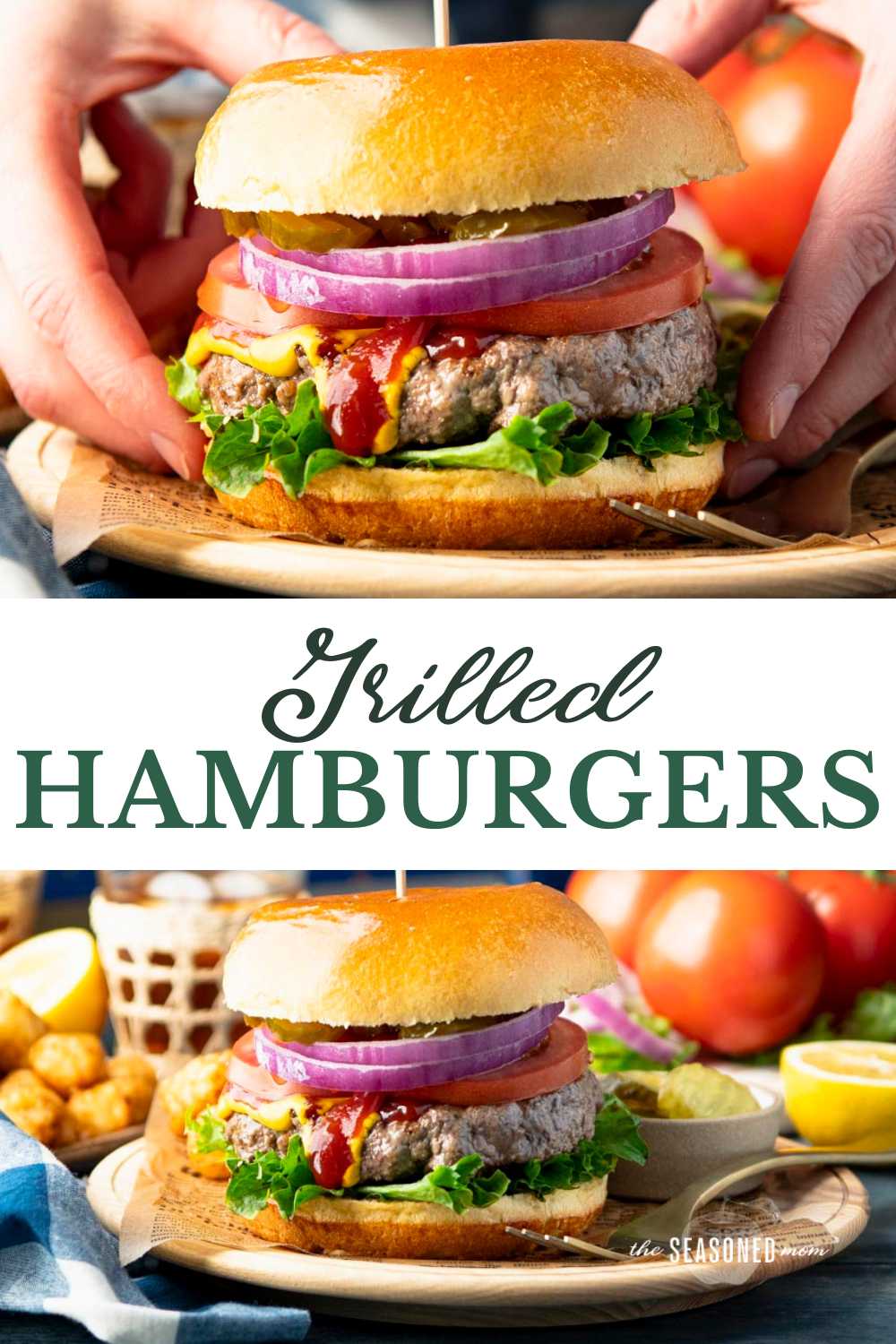 The Best Grilled Burger Recipe - The Seasoned Mom