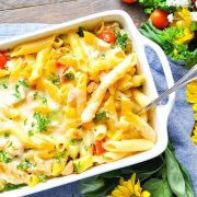 Dump-and-Bake Summer Pasta - The Seasoned Mom