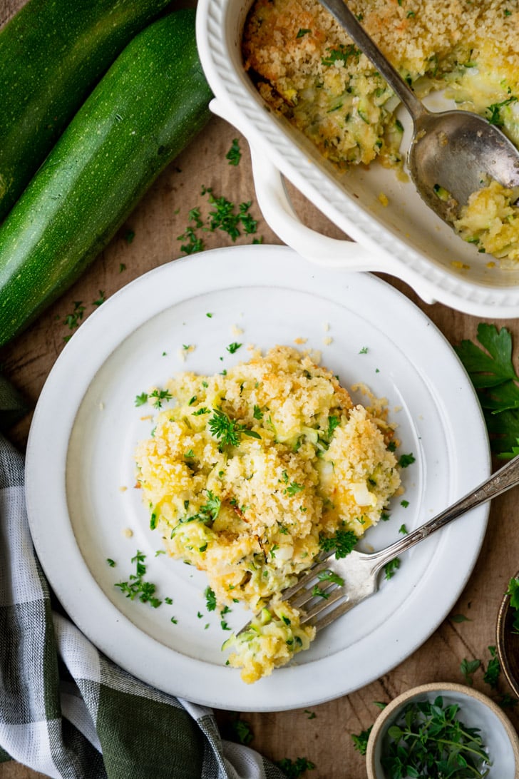 Garlic Parmesan Zucchini Casserole - The Seasoned Mom