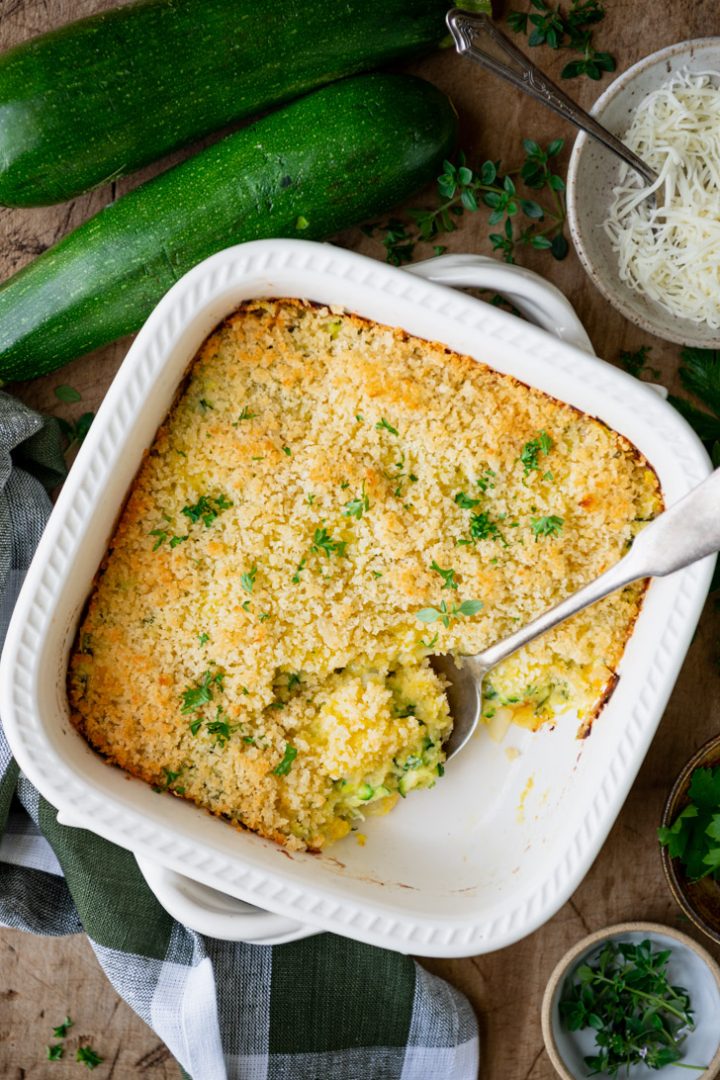 Garlic Parmesan Zucchini Casserole - The Seasoned Mom